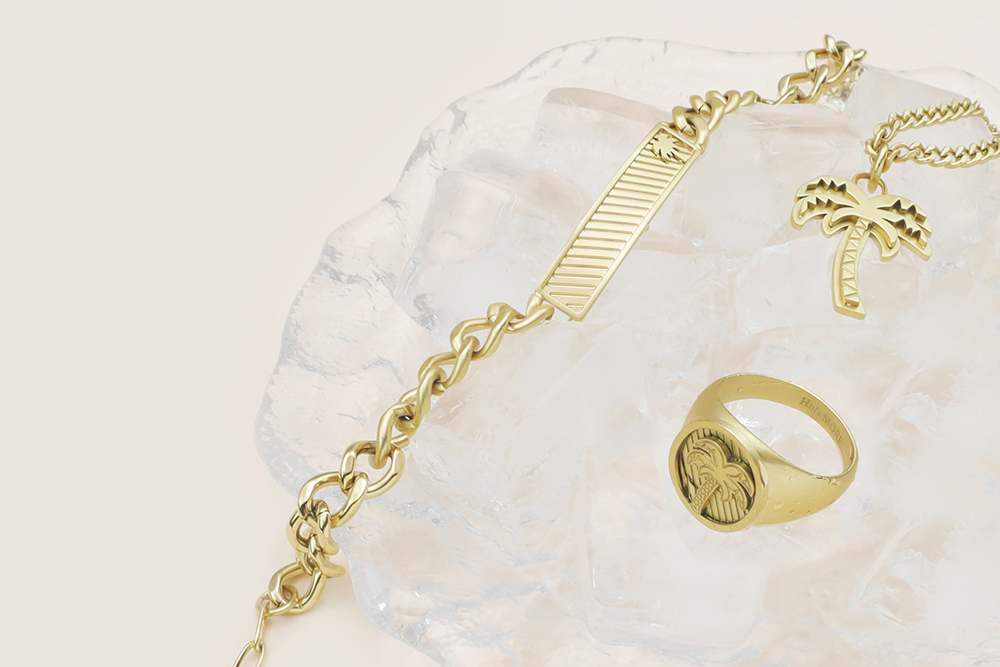 Palm Tree Signet Ring SR8590L-1- Beach - holamore